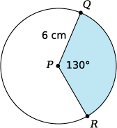 Circle P is shown with points Q and R on the | StudyX